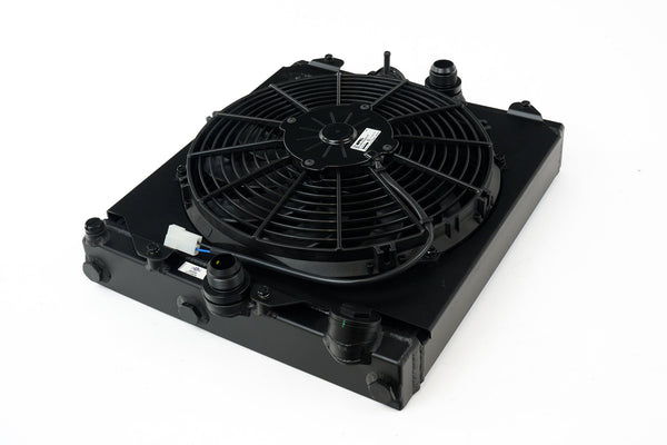 CSF Universal Half Radiator - Evo 7/8/9 / 92-00 Civic - w/ SPAL Fan