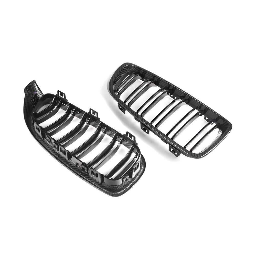 BMW F80 M3 & F82 M4 Carbon Fibre & Gloss Black Front Grilles