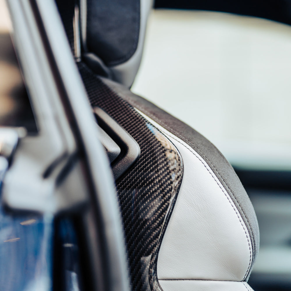 Custom Carbon BMW G Series Gloss Carbon Seat Back Covers