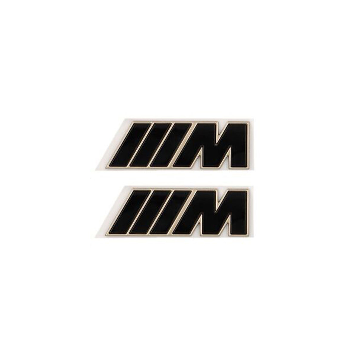 Genuine BMW G Series Gloss Black & Gold Side Fender M Badges