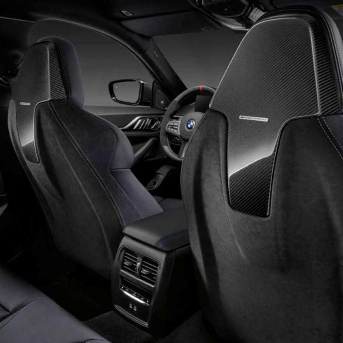 Genuine BMW G Series Seat Backs In Carbon Fibre & Alcantara