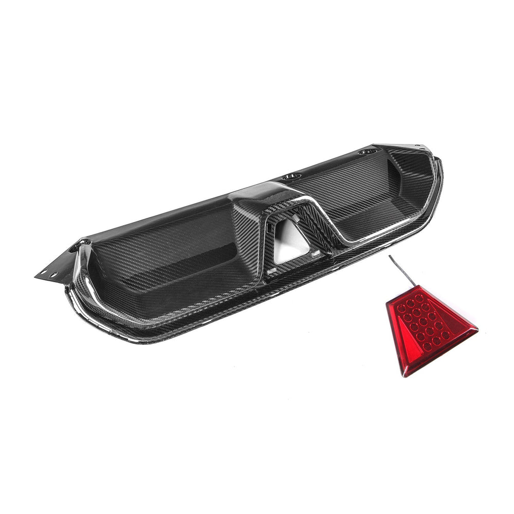 MHC+ BMW F90 M5 LCI Carbon Fibre CS Style LED Rear Diffuser