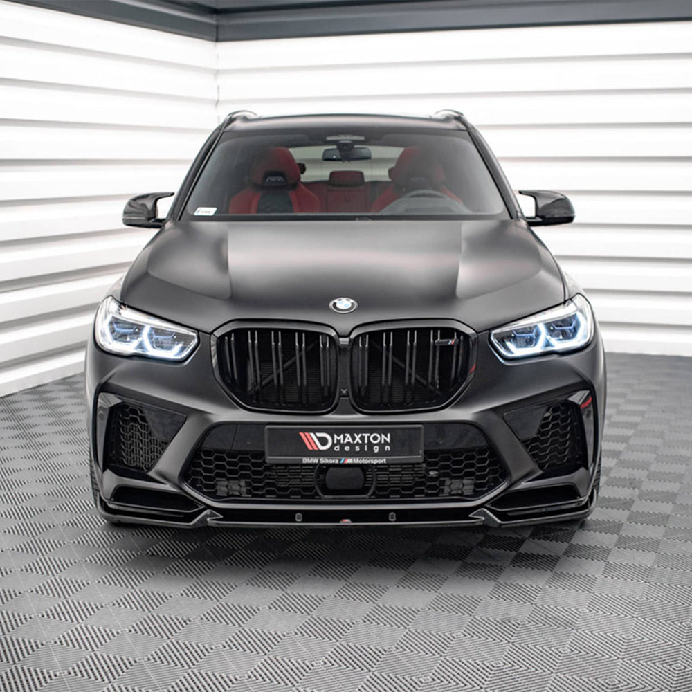 Maxton Design BMW F95 X5M V1 Front Splitter In Gloss Black