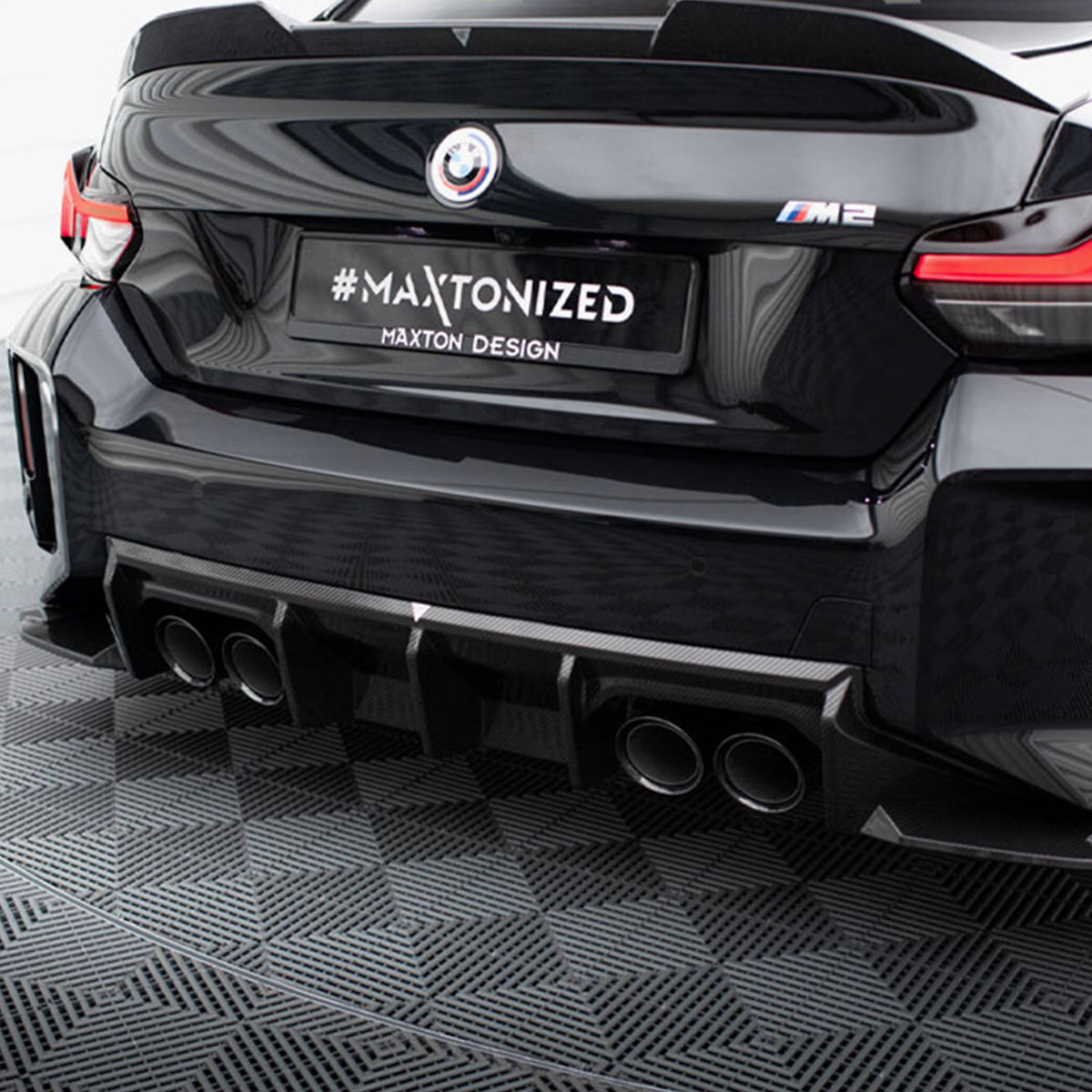 Maxton Design BMW G87 M2 Gloss Carbon Fibre Rear Diffuser