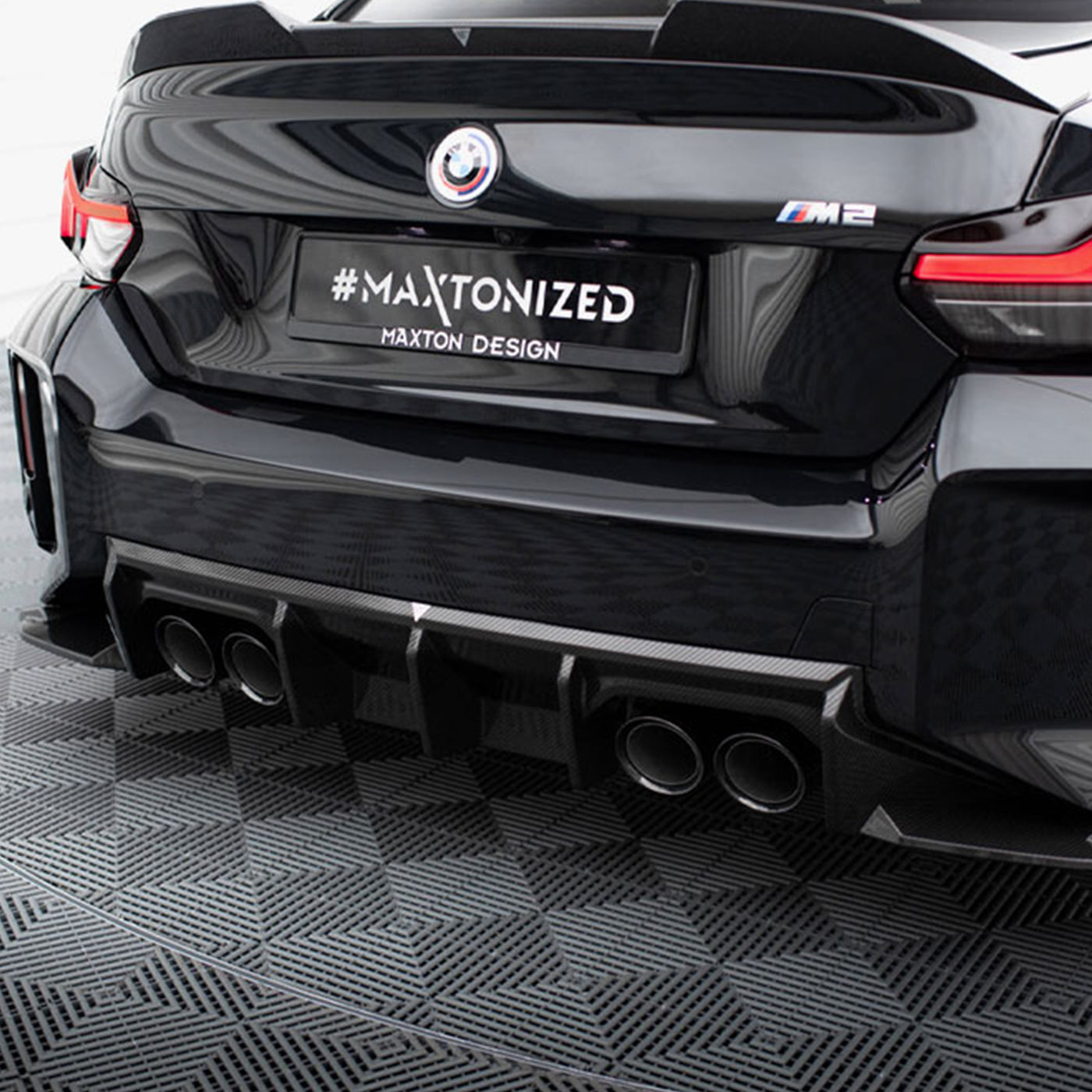 Maxton Design BMW G87 M2 Gloss Carbon Fibre Rear Diffuser