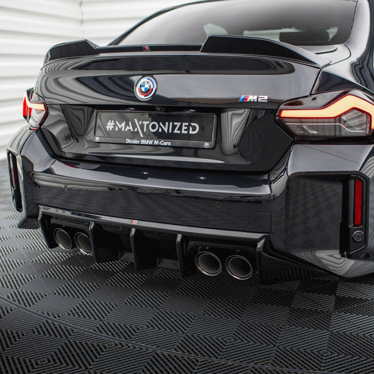 Maxton Design BMW G87 M2 V1 Gloss Black Rear Diffuser