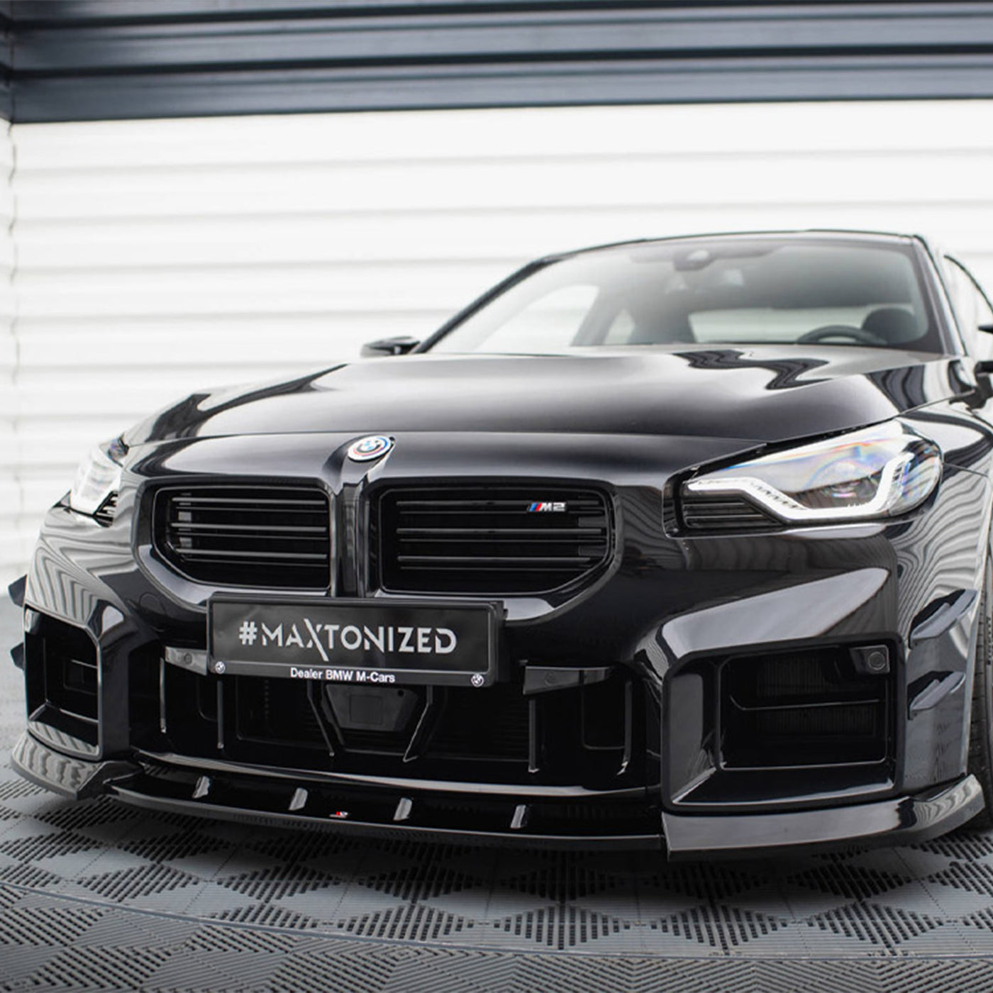 Maxton Design BMW G87 M2 V3 Gloss Black Front Splitter