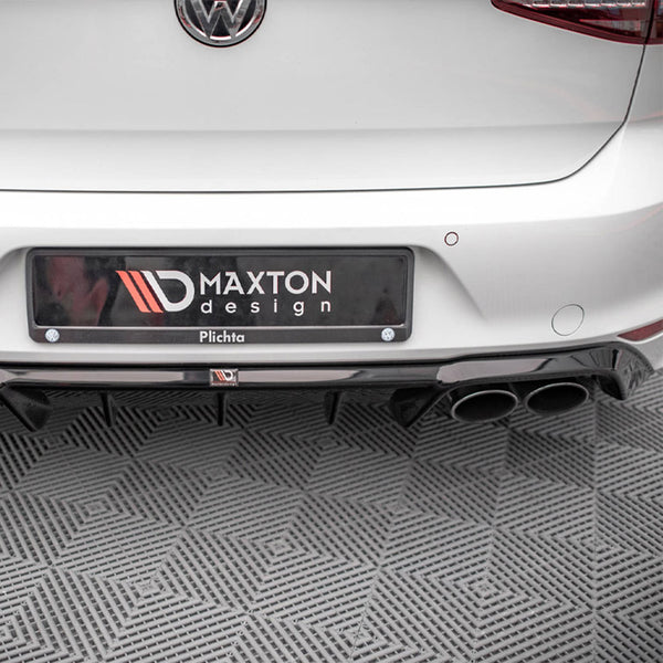 Maxton Design VW Golf R Mk7 Gloss Black Rear Diffuser