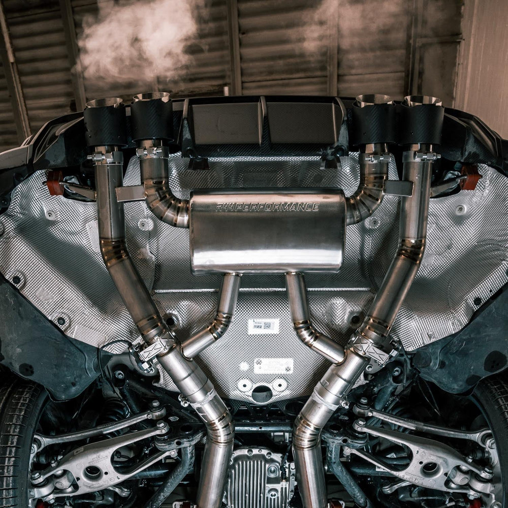 R44 BMW G80 M3 G82 M4 Race Cat Back Exhaust System In Titanium