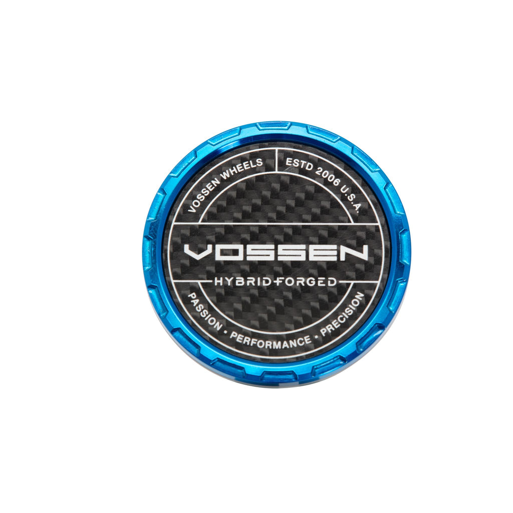 Vossen Hybrid Forged Billet Sport Cap In Fountain Blue & Carbon