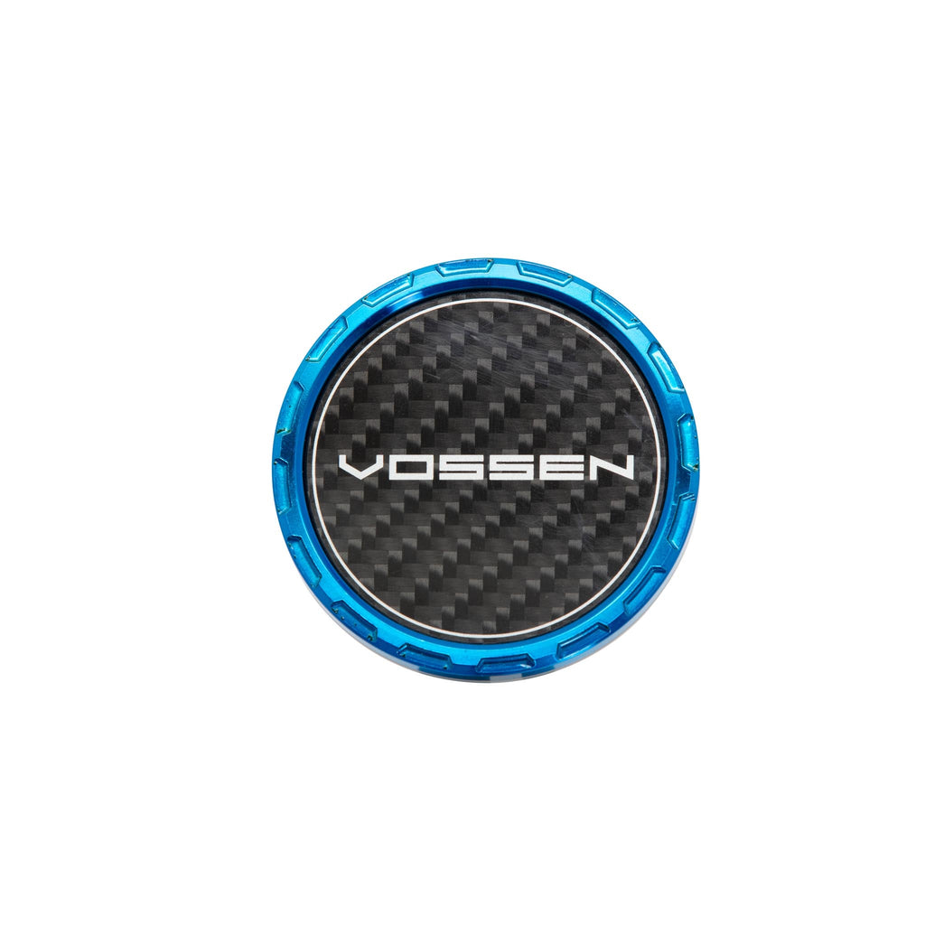 Vossen Hybrid Forged Billet Sport Cap In Fountain Blue & Carbon