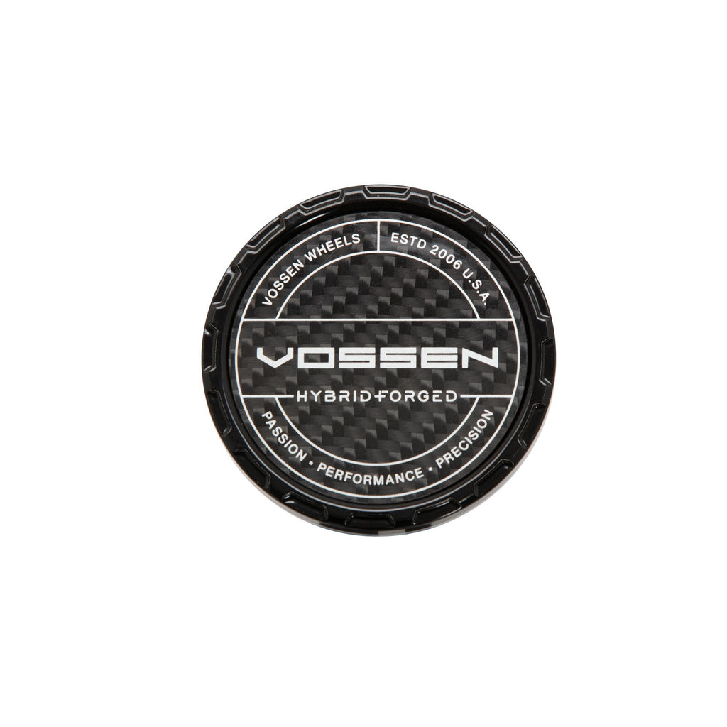 Vossen Hybrid Forged Billet Sport Cap In Gloss Black & Carbon