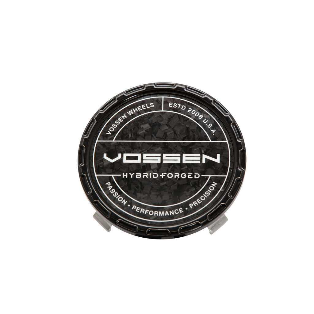 Vossen Hybrid Forged Billet Sport Cap In Gloss Black & Carbon