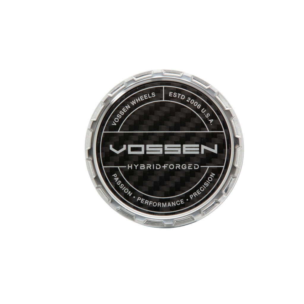 Vossen Hybrid Forged Billet Sport Cap In Gloss Clear & Carbon