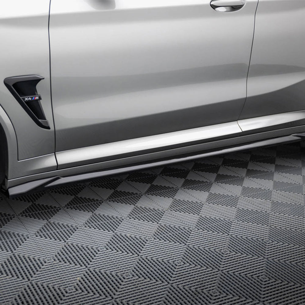 Maxton Design V1 Gloss Black Side Skirts for BMW X4M Pre-LCI