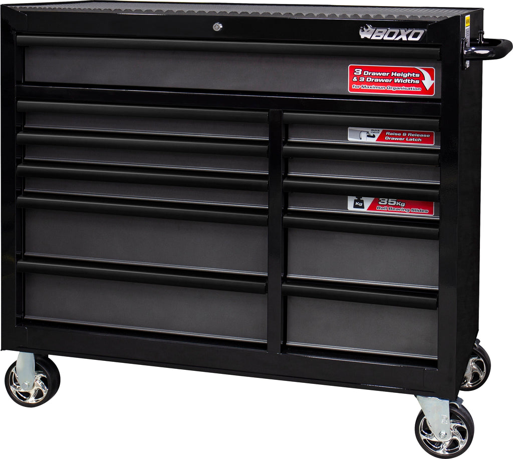 BOXO 41" 11 Drawer Roll Cabinet with Drawer Trim Pack