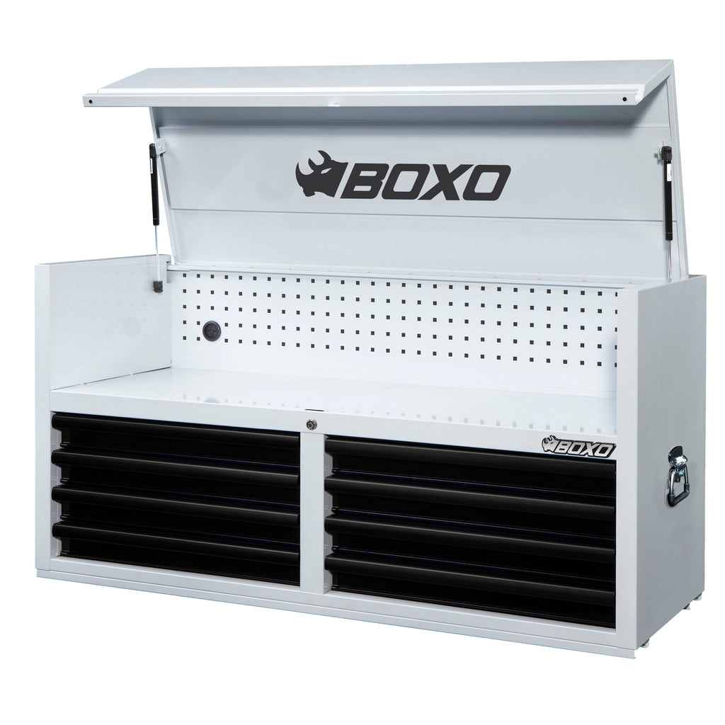 BOXO 53" 8 Drawer Top Box with Drawer Trim Pack In White