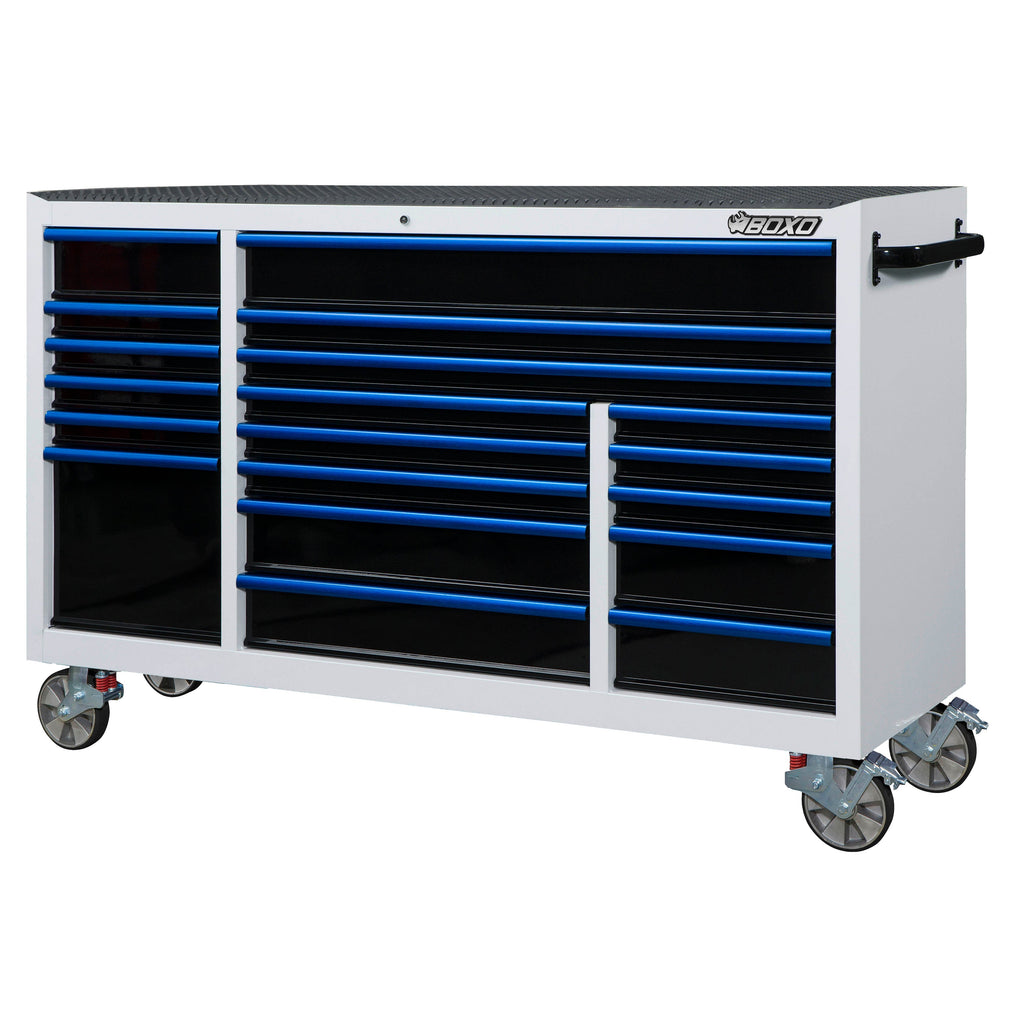 BOXO 72" 19 Drawer Triple Bank Roll Cabinet with Drawer Trim Pack