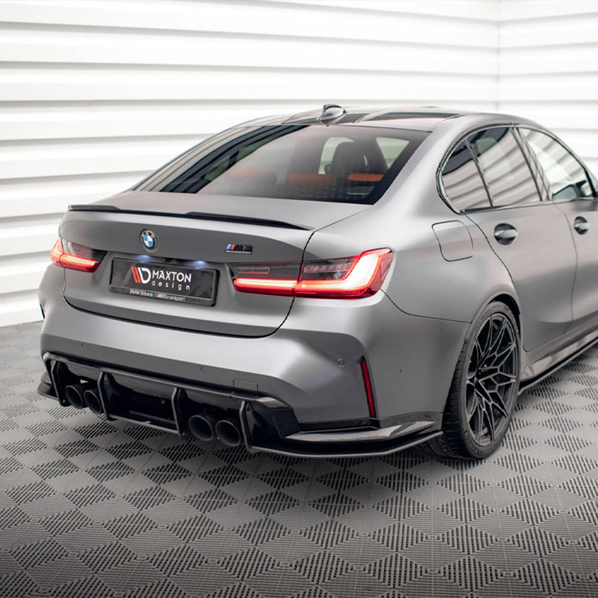 Maxton Design BMW G80 M3 Street Pro Rear Diffuser In Black