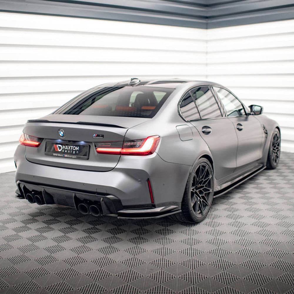 Maxton Design BMW G80 M3 V1 Rear Side Splitters In Gloss Black