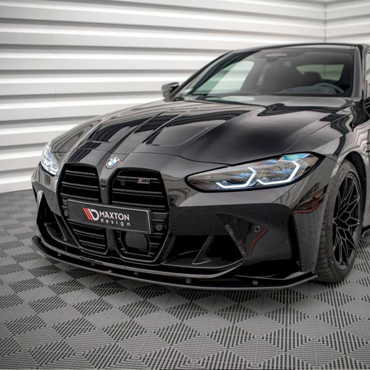 Maxton Design BMW G80 M3 G82 M4 Street Pro Front Splitter In Black