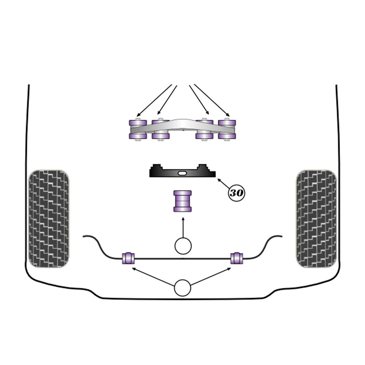 Powerflex BMW M2/M3/M4 Dual Mount Rear Differential Bracket (F80/F82/F