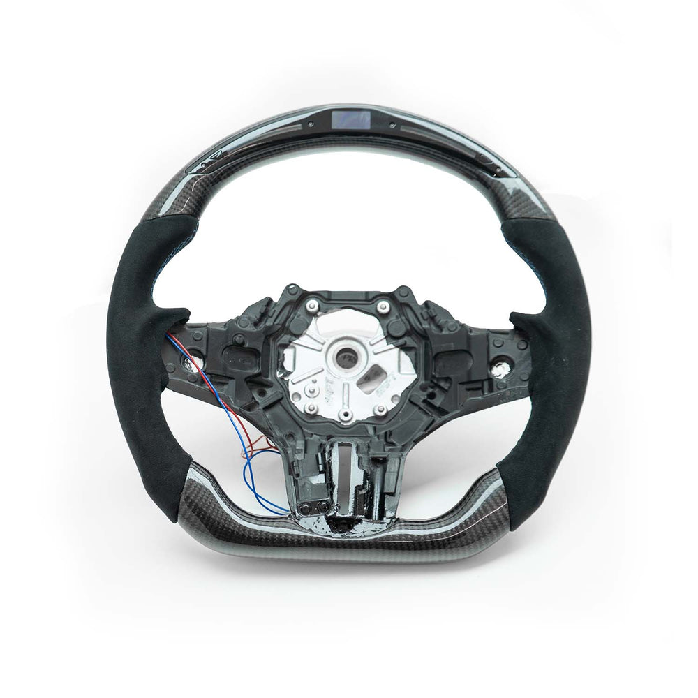 SHFT BMW G Series LED Steering Wheel In Carbon & Alcantara
