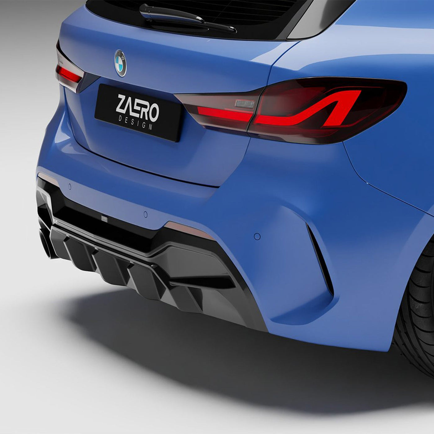 ZAERO Design BMW F40 1 Series Gloss Black Rear Diffuser
